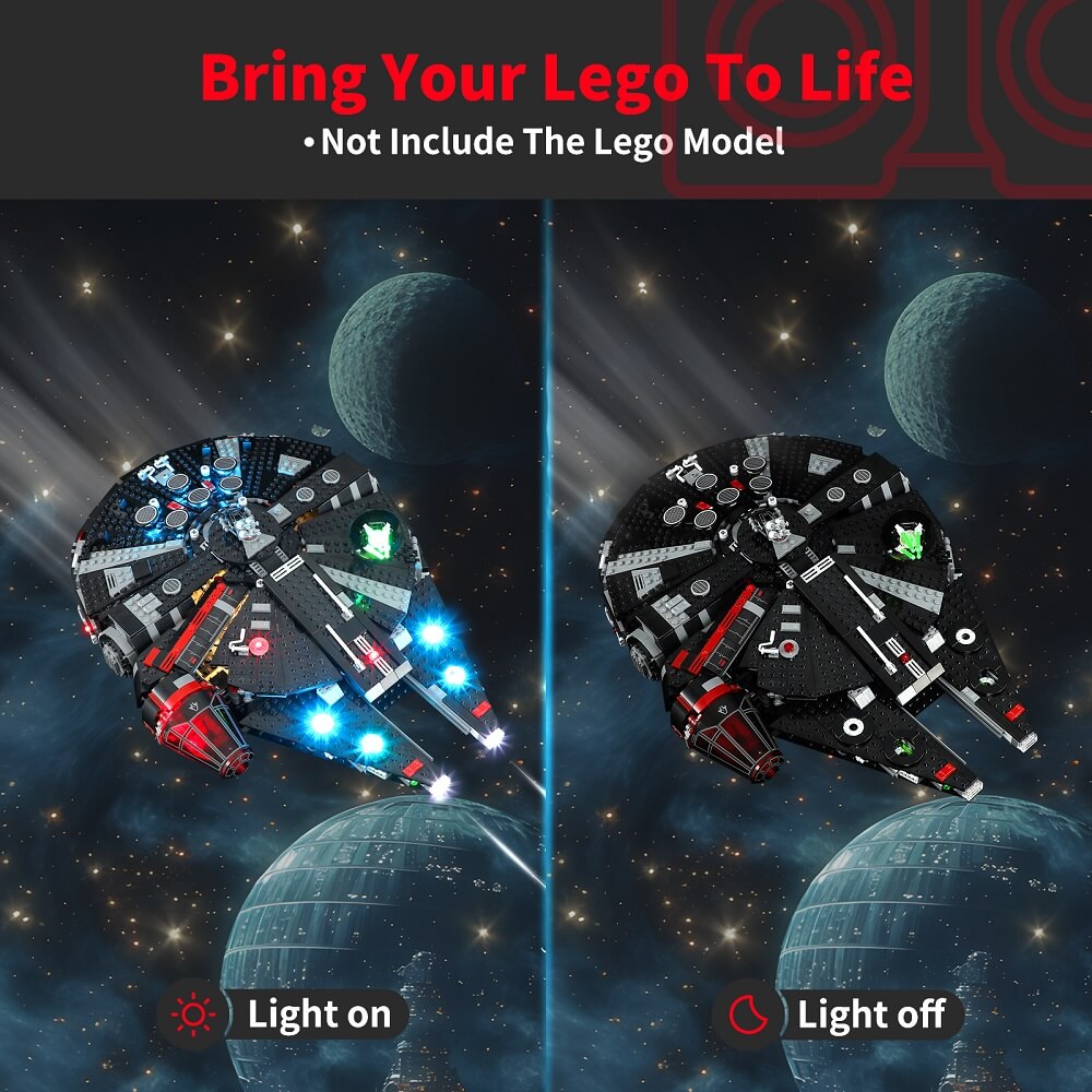 Light Kit For The Dark Falcon 75389 - Briksmax 2.0 – Lightailing