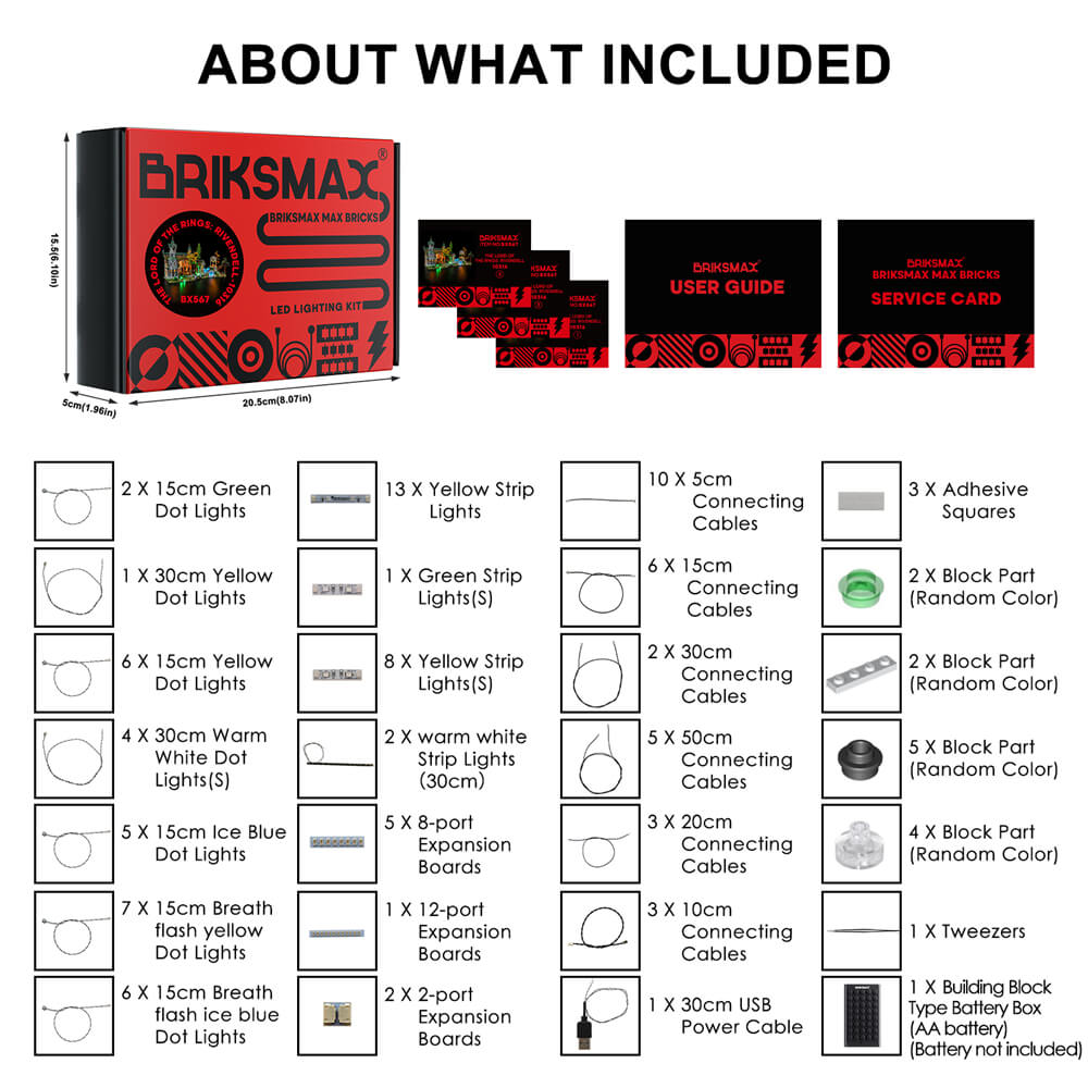 Light Kit For THE LORD OF THE RINGS: RIVENDELL™ 10316-Briksmax ...