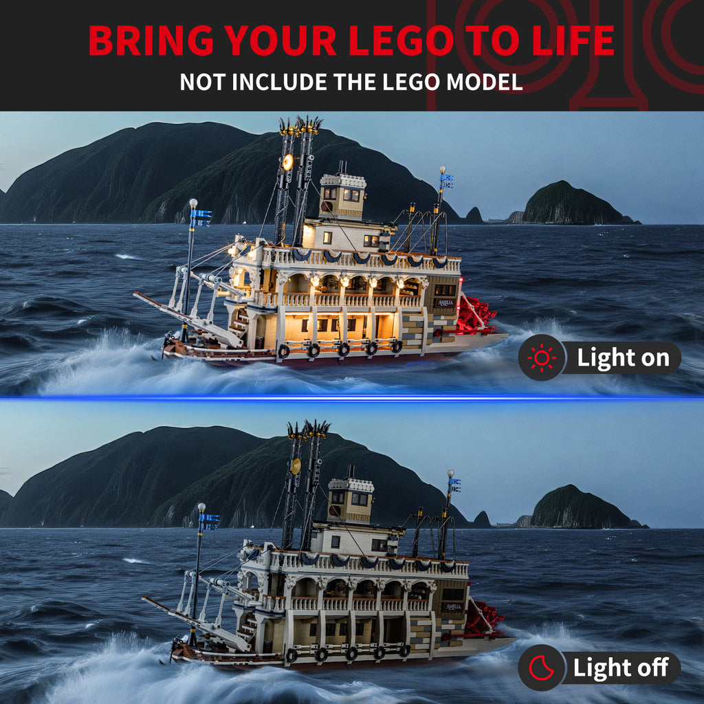 BriksMax 2.0 Light Kit for LEGO River Steamboat 21356 | Lightailing ...