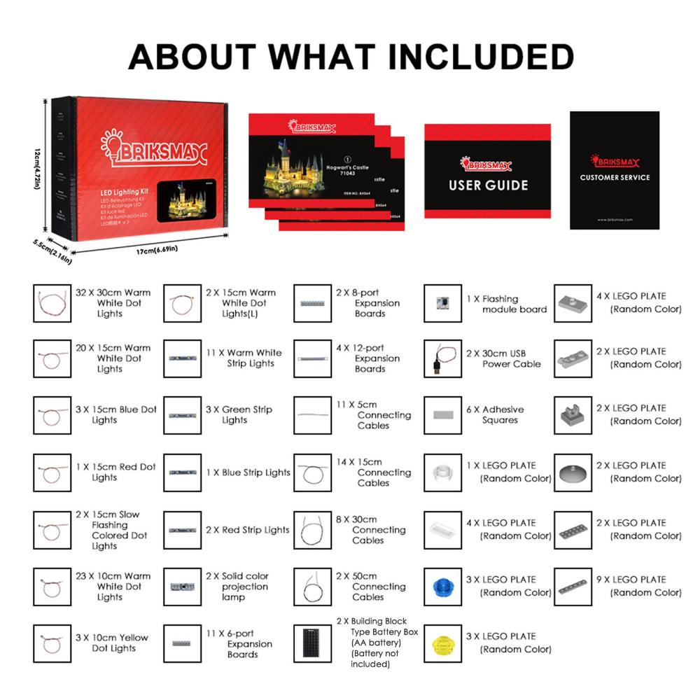 BriksMax Light Kit For Lego Harry Potter Hogwart's Castle 71043 ...