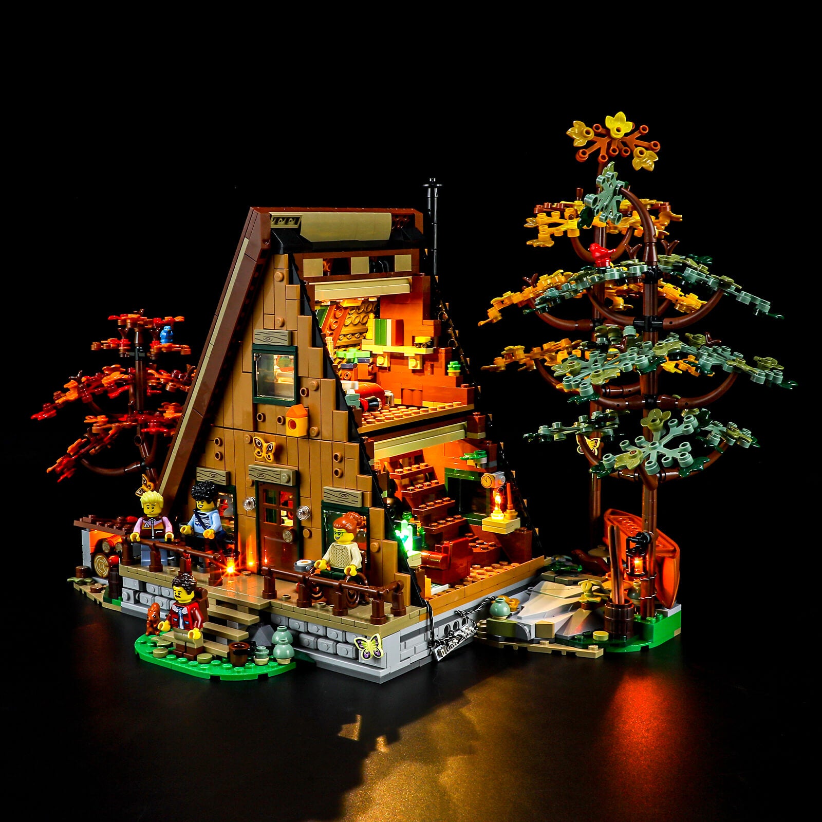 A-Frame Cabin 21338 Lego Light Kit (Amzing Night Mode) – Lightailing