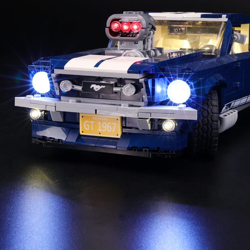 Bright Up Ford Mustang 10265 Lego Set with Lightailing Light Kits