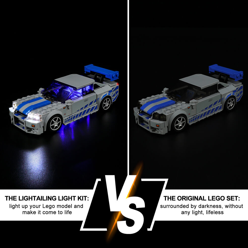 Light Kit For Lego 2 Fast 2 Furious Nissan Skyline GT-R (R34) 76917 ...