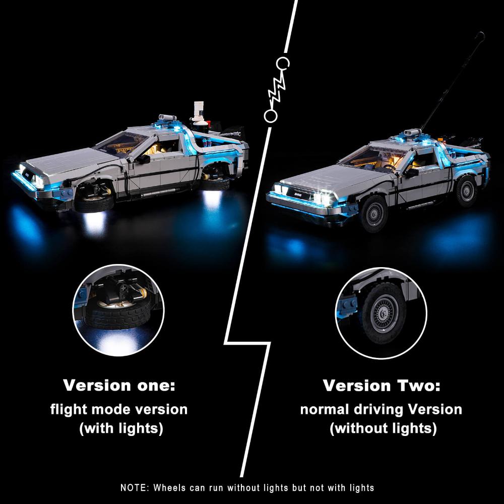 Light Up LEGO Back to the Future Time Machine – Custom LED Kit ...