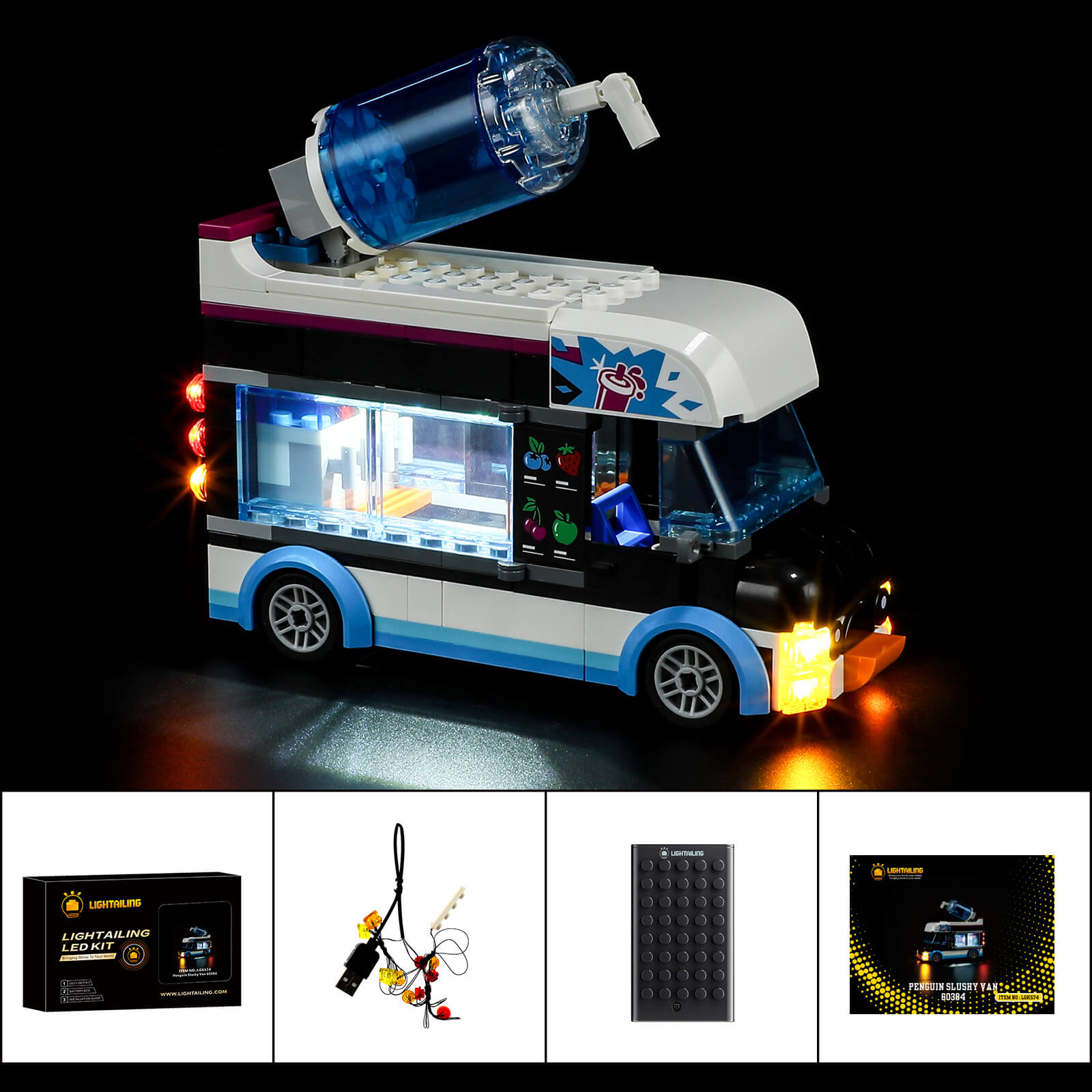Good Way To Add Led Lights To Lego City Penguin Slushy Van 60384 ...